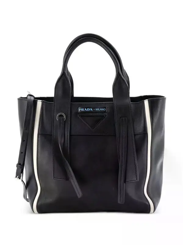Prada Ouverture Grace Lux Medium Tote Bag - Black