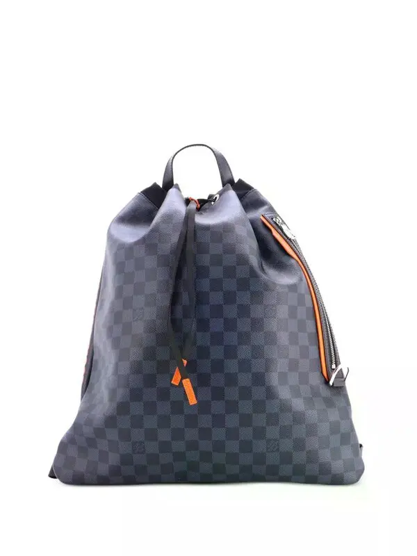 LOUIS VUITTON Drawstring Limited Edition Damier Cobalt Race Backpack - Blue