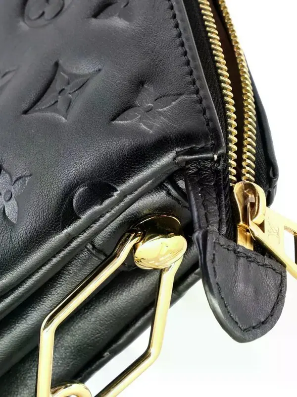 LOUIS VUITTON Coussin Pm Crossbody Bag Monogram Embossed Lambskin - Black