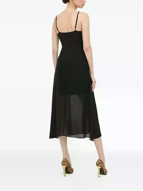 MORGAN Chain-strap Split Midi Dress