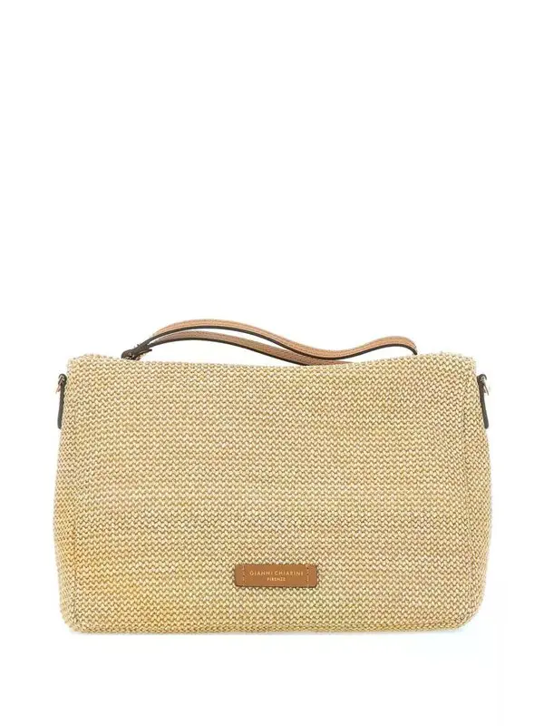 GIANNI CHIARINI Nora Logo-detail Clutch Bag - Neutrals