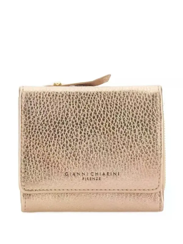 GIANNI CHIARINI Grain Leather Wallet - Gold