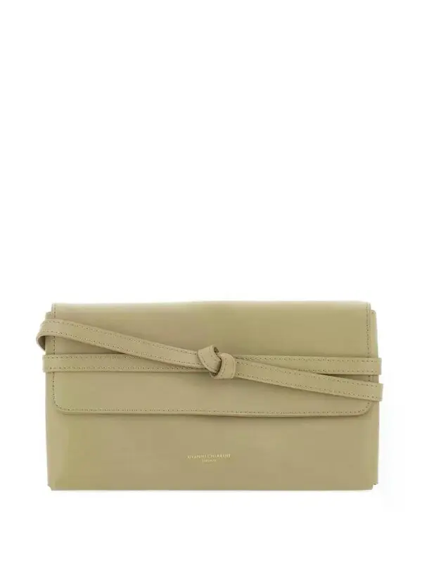 GIANNI CHIARINI Small Belty Knotted Straps Clutch Bag - Neutrals