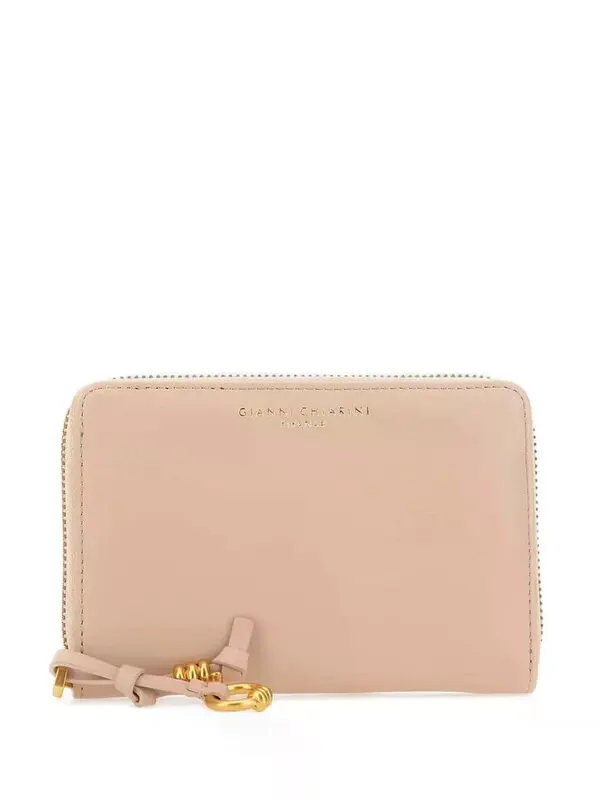 GIANNI CHIARINI Zip Leather Wallet - Neutrals