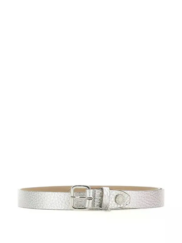GIANNI CHIARINI Metallic-finish Leather Belt - Silver