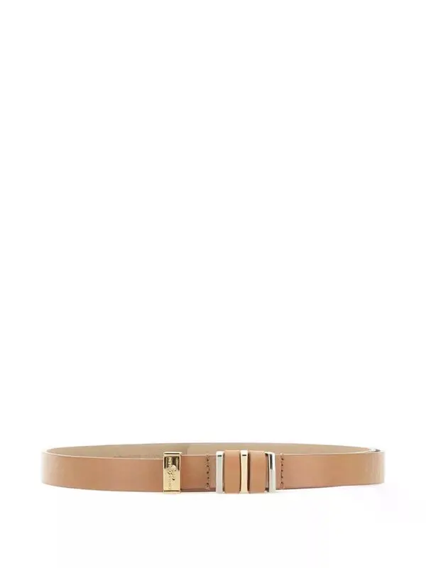 GIANNI CHIARINI Metal-detail Leather Belt - Neutrals