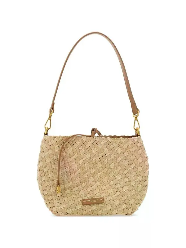GIANNI CHIARINI Mercy Interwoven Shoulder Bag - Neutrals