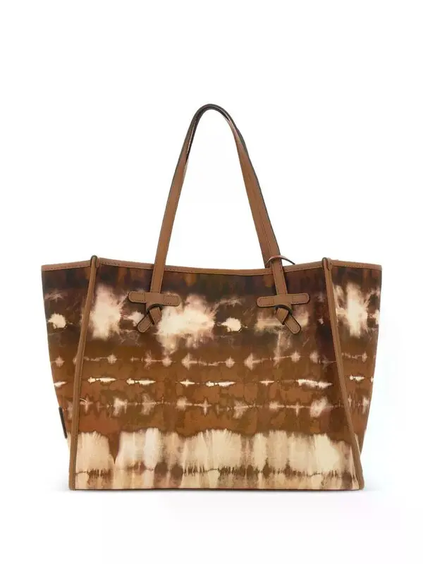 GIANNI CHIARINI Leather-trim Shoulder Bag