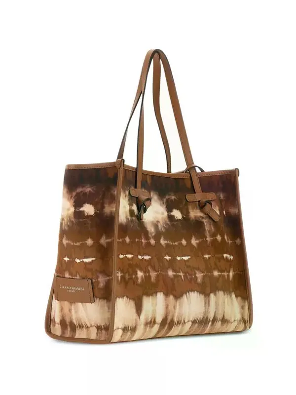 GIANNI CHIARINI Leather-trim Shoulder Bag