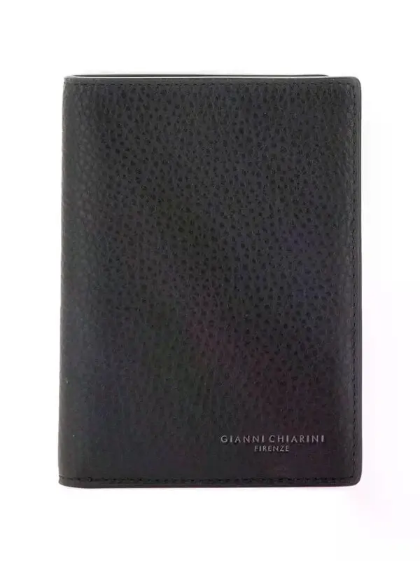 GIANNI CHIARINI Leather Passaport Holder - Black