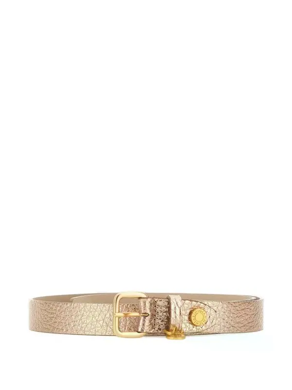 GIANNI CHIARINI Metallic-finish Leather Belt - Neutrals