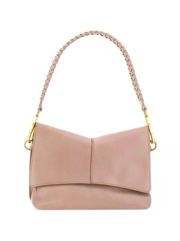 GIANNI CHIARINI Diva Braided Strap Leather Shoulder Bag - Pink