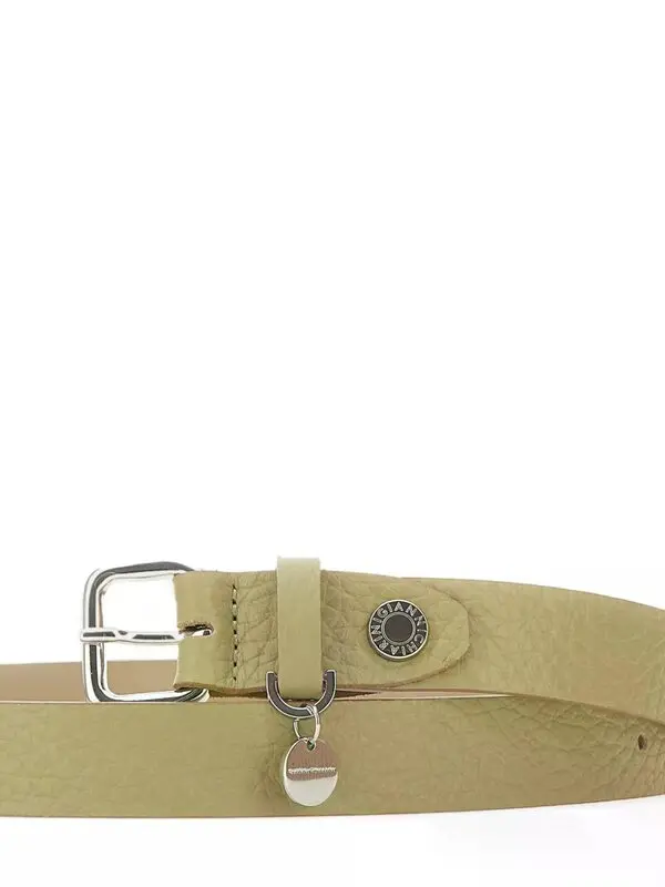 GIANNI CHIARINI Grained Leather Belt - Green