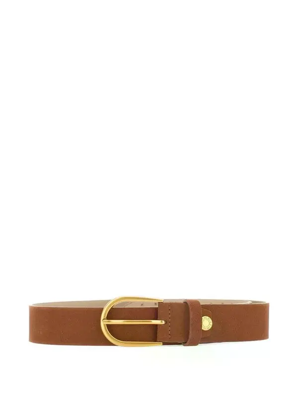 GIANNI CHIARINI Studded Round-buckle Belt - Brown