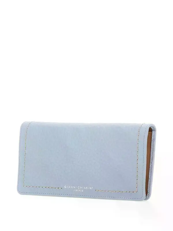 GIANNI CHIARINI Bubble Printed-logo Leather Wallet - Blue