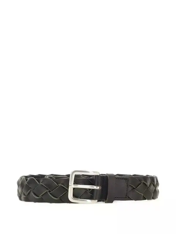 GIANNI CHIARINI Braided Leather Belt - Black