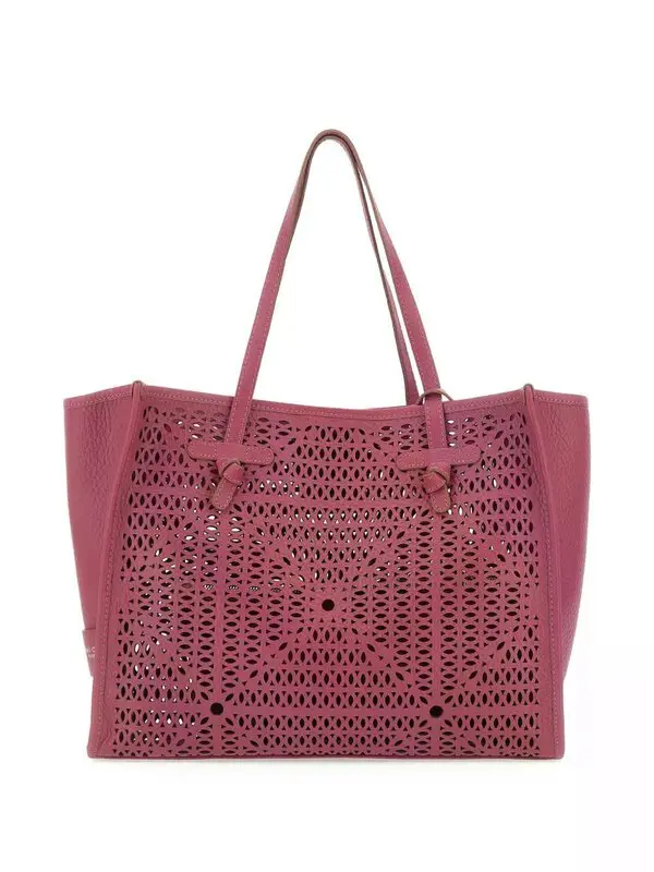 GIANNI CHIARINI Marcella Perforated Leather Tote Bag - Pink