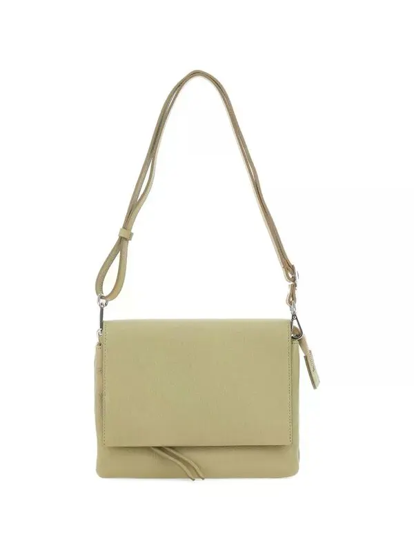 GIANNI CHIARINI Three Grained Flap Leather Shoulder Bag - Green