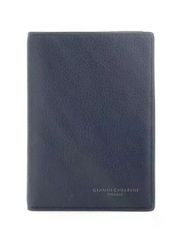 GIANNI CHIARINI Leather Passport Holder - Blue