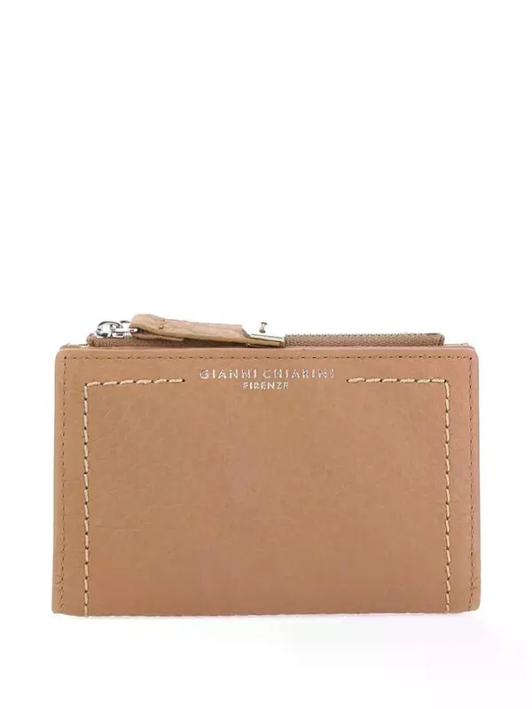 GIANNI CHIARINI Bubble Leather Wallet - Neutrals