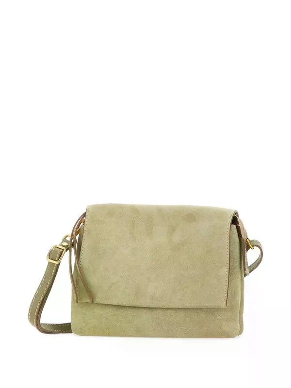 GIANNI CHIARINI Three Flap Zip Leather Shoulder Bag