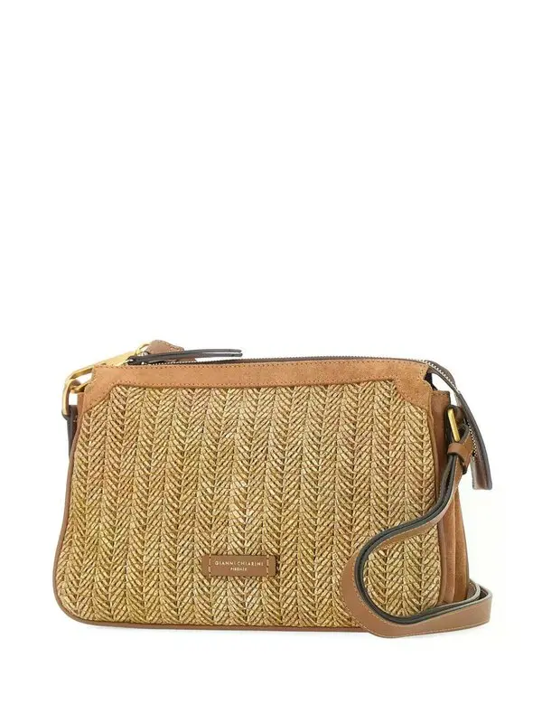GIANNI CHIARINI Brooke Logo-patch Shoulder Bag - Neutrals