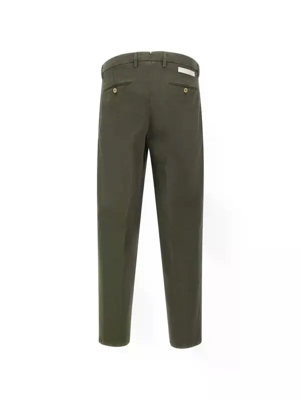 BRIGLIA 1949 Tapered Trousers With Pressed Crease - Green