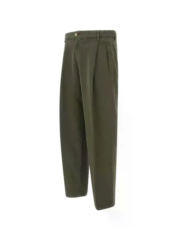 BRIGLIA 1949 Tapered Trousers With Pressed Crease - Green