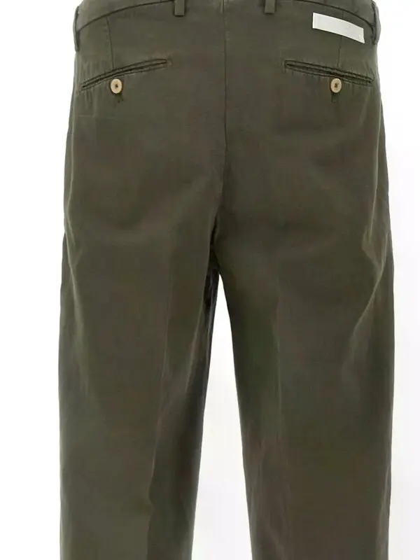 BRIGLIA 1949 Tapered Trousers With Pressed Crease - Green