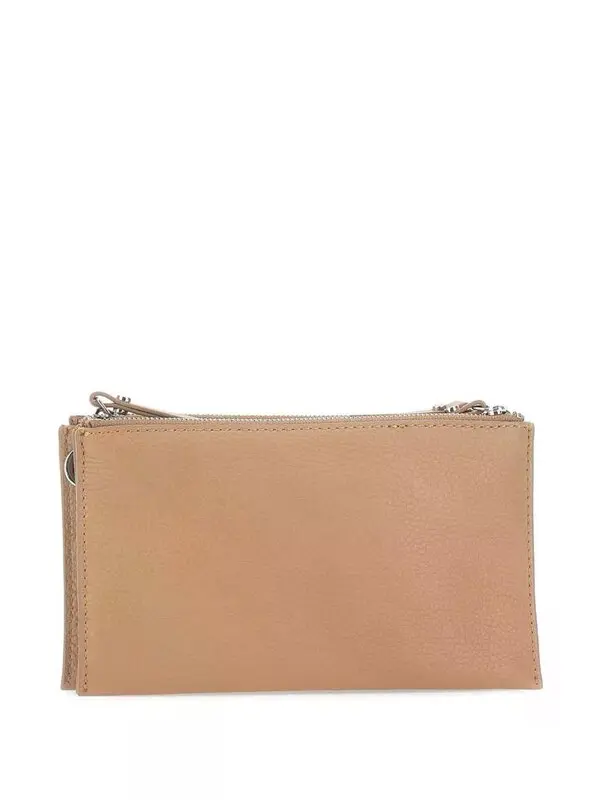 GIANNI CHIARINI Lucille Zipped Grained Leather Shoulder Bag - Neutrals