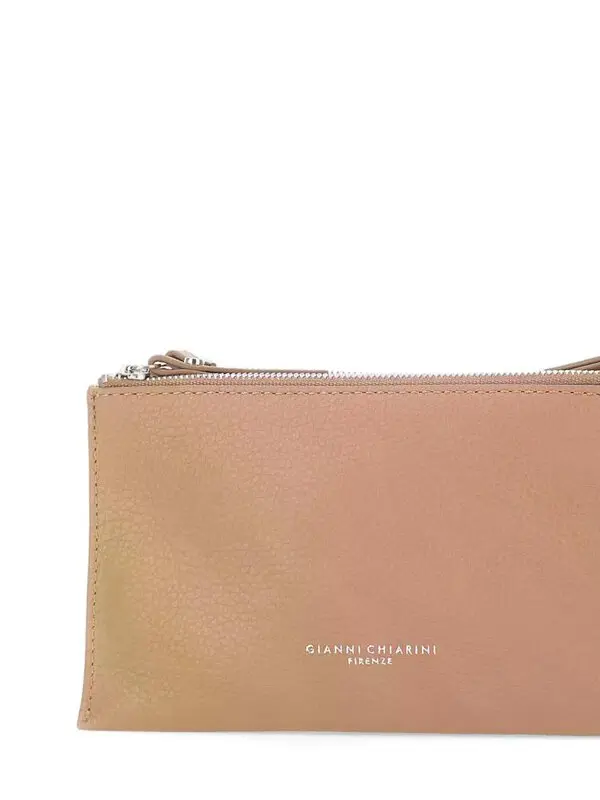 GIANNI CHIARINI Lucille Zipped Grained Leather Shoulder Bag - Neutrals