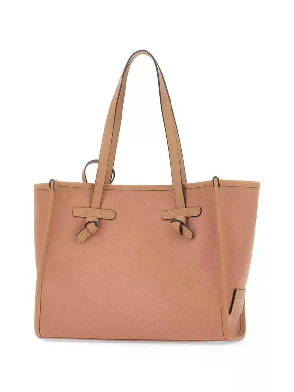 MARCELLA CLUB Canvas Shoulder Bag With Tie Detailing - Pink