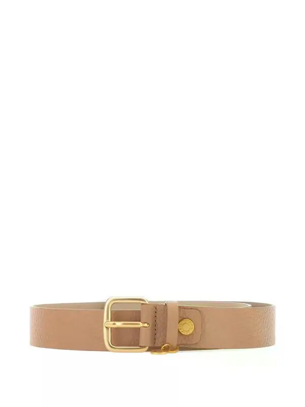 GIANNI CHIARINI Square-buckle Logo-charm Belt - Neutrals