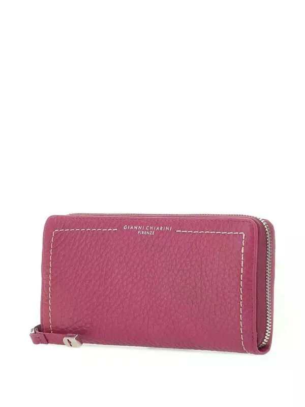 GIANNI CHIARINI Zip Grain Leather Wallet