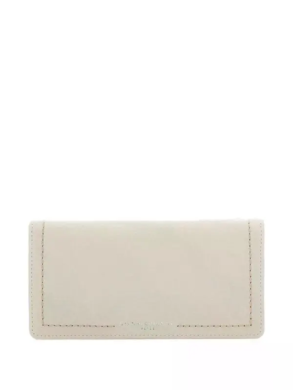 GIANNI CHIARINI Bubble Contrast-stitch Leather Wallet - Neutrals