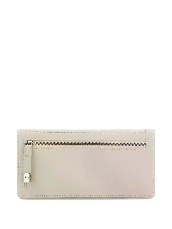 GIANNI CHIARINI Bubble Contrast-stitch Leather Wallet - Neutrals