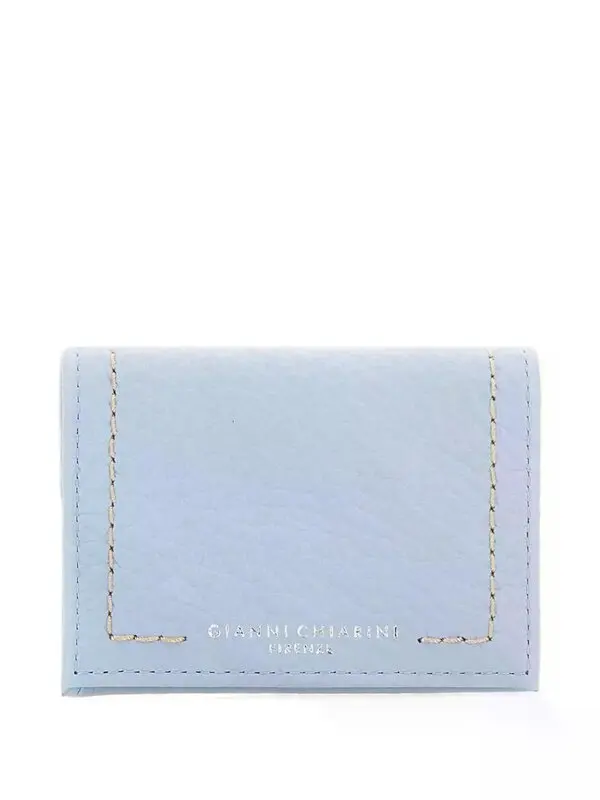 GIANNI CHIARINI Grain Leather Card Holder - Blue