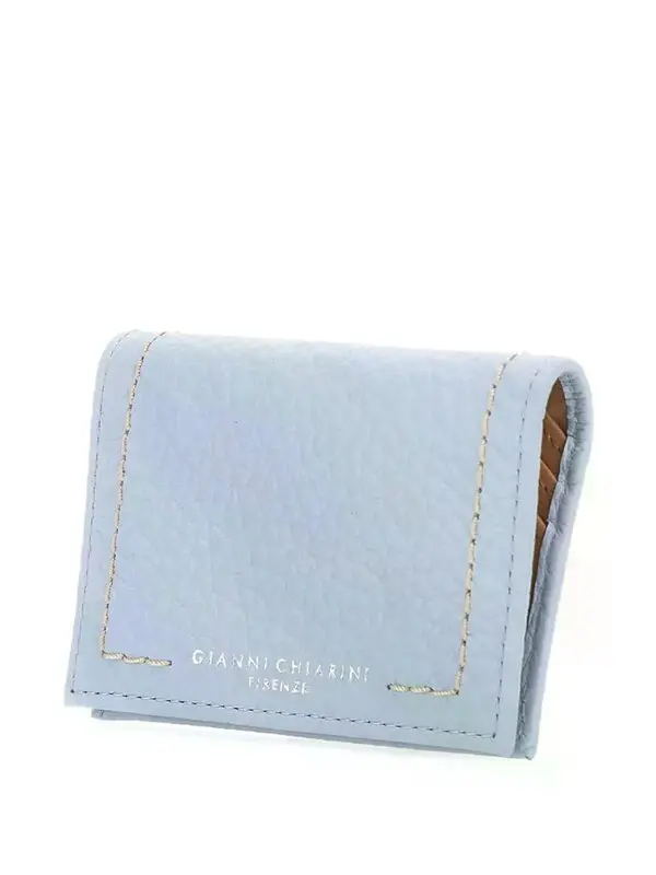 GIANNI CHIARINI Grain Leather Card Holder - Blue