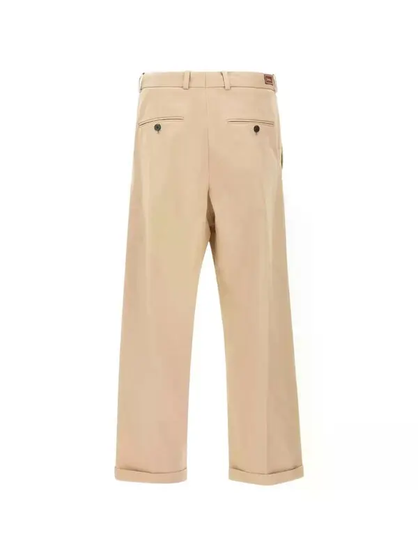 Drole De Monsieur Pleat Logo Patch Trousers