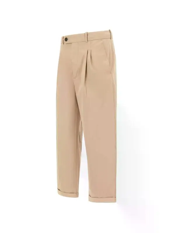 Drole De Monsieur Pleat Logo Patch Trousers