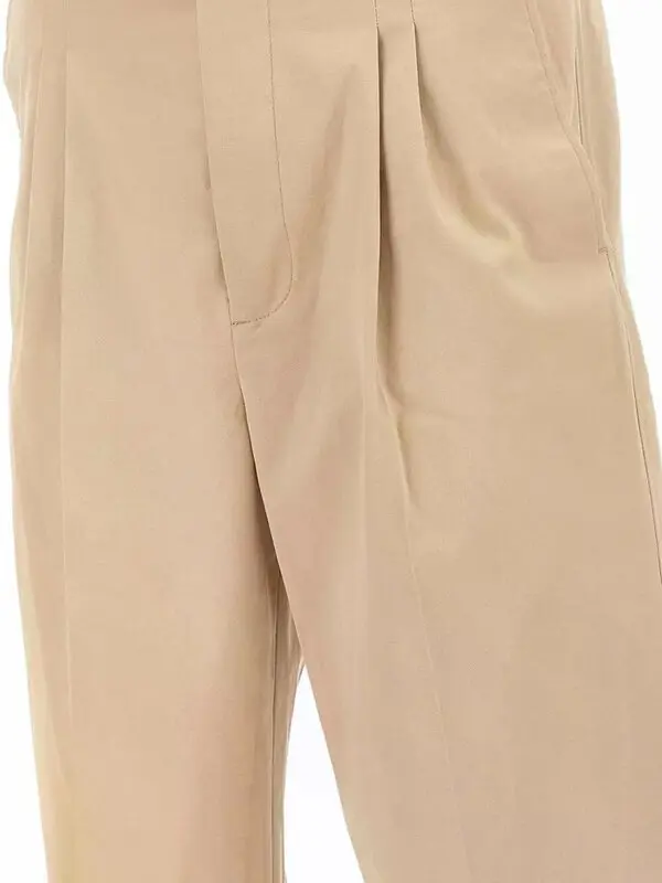 Drole De Monsieur Pleat Logo Patch Trousers