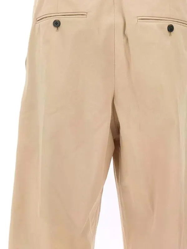 Drole De Monsieur Pleat Logo Patch Trousers