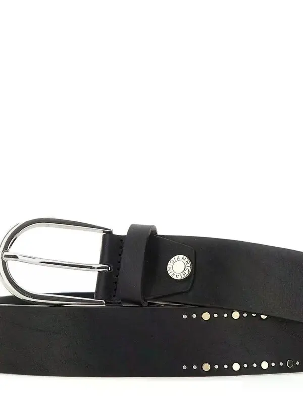 GIANNI CHIARINI Round Buckle Studded Belt