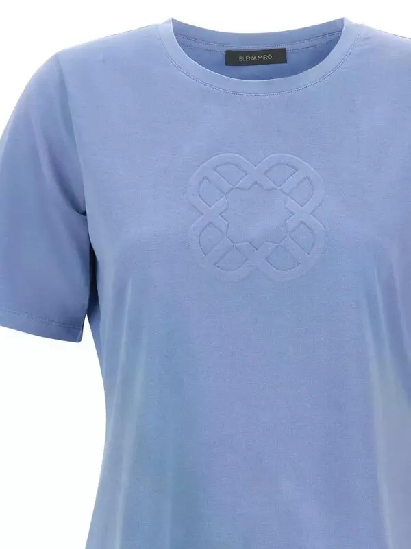 ELENA MIRO` Embossed Logo T-shirt
