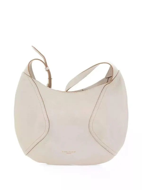 GIANNI CHIARINI Juno Grained-leather Shoulder Bag - Neutrals