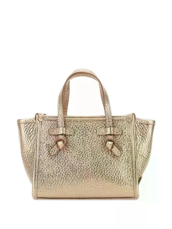 MARCELLA CLUB Grained Top Handle Tote Bag - Gold