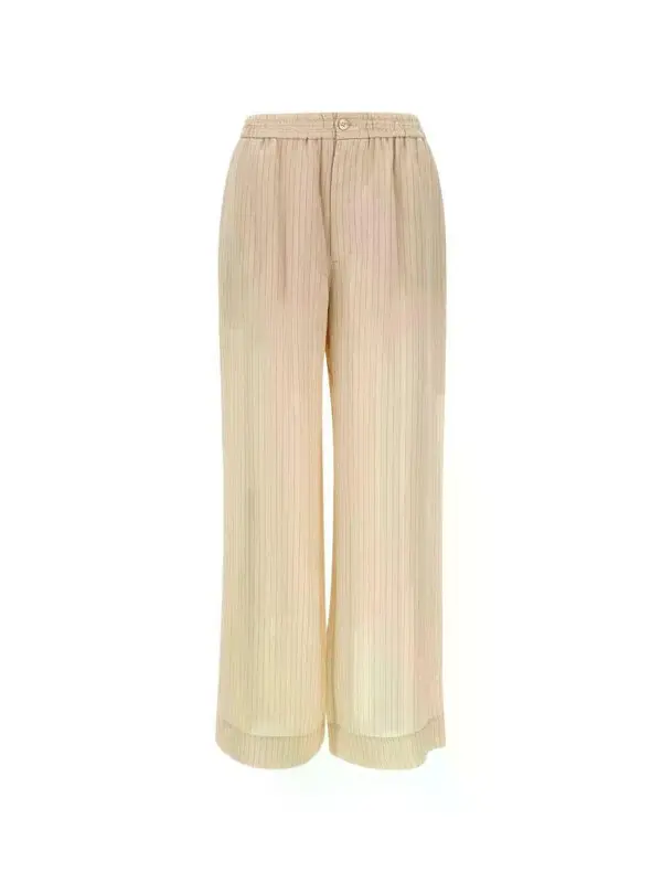 HERSKIND Pinstripe Elasticated Trousers - Neutrals