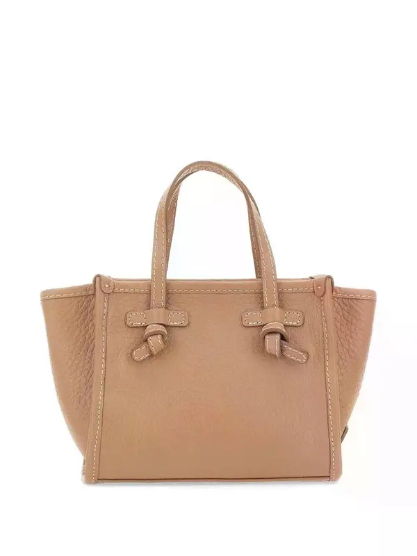 MARCELLA CLUB Mini Miss Marcella Grained-leather Tote Bag - Neutrals