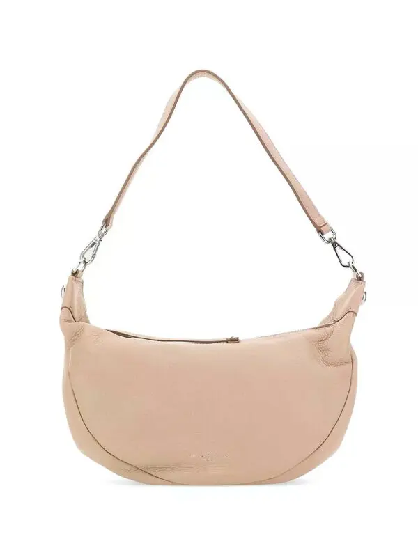 GIANNI CHIARINI Aisha Zip Grained Leather Shoulder Bag - Neutrals