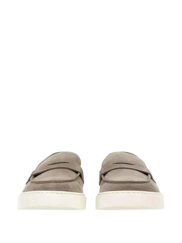 DOUCAL'S Leather Loafers With Apron Stitching